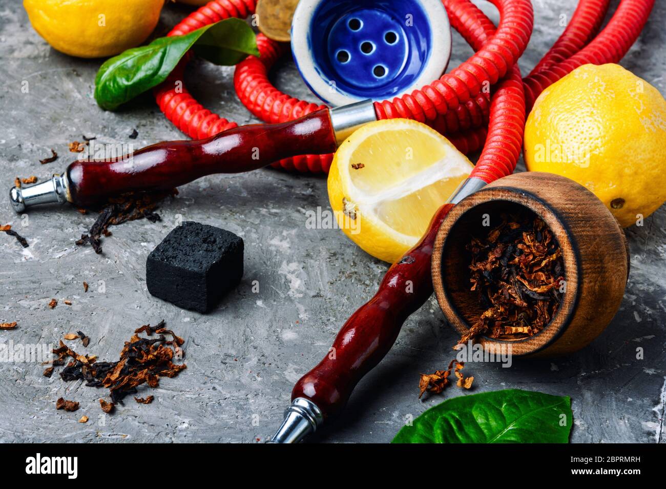 East hookah with fruit aroma for relax.Shisha hookah.Hookah with lemon ...