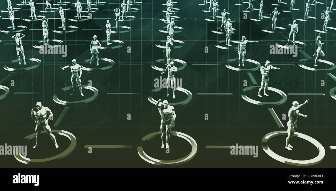 Virtual World and Digital Identity as a Technology Concept Stock Photo ...