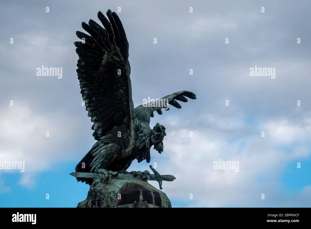 Statue hungarian turul bird sword hi-res stock photography and images ...