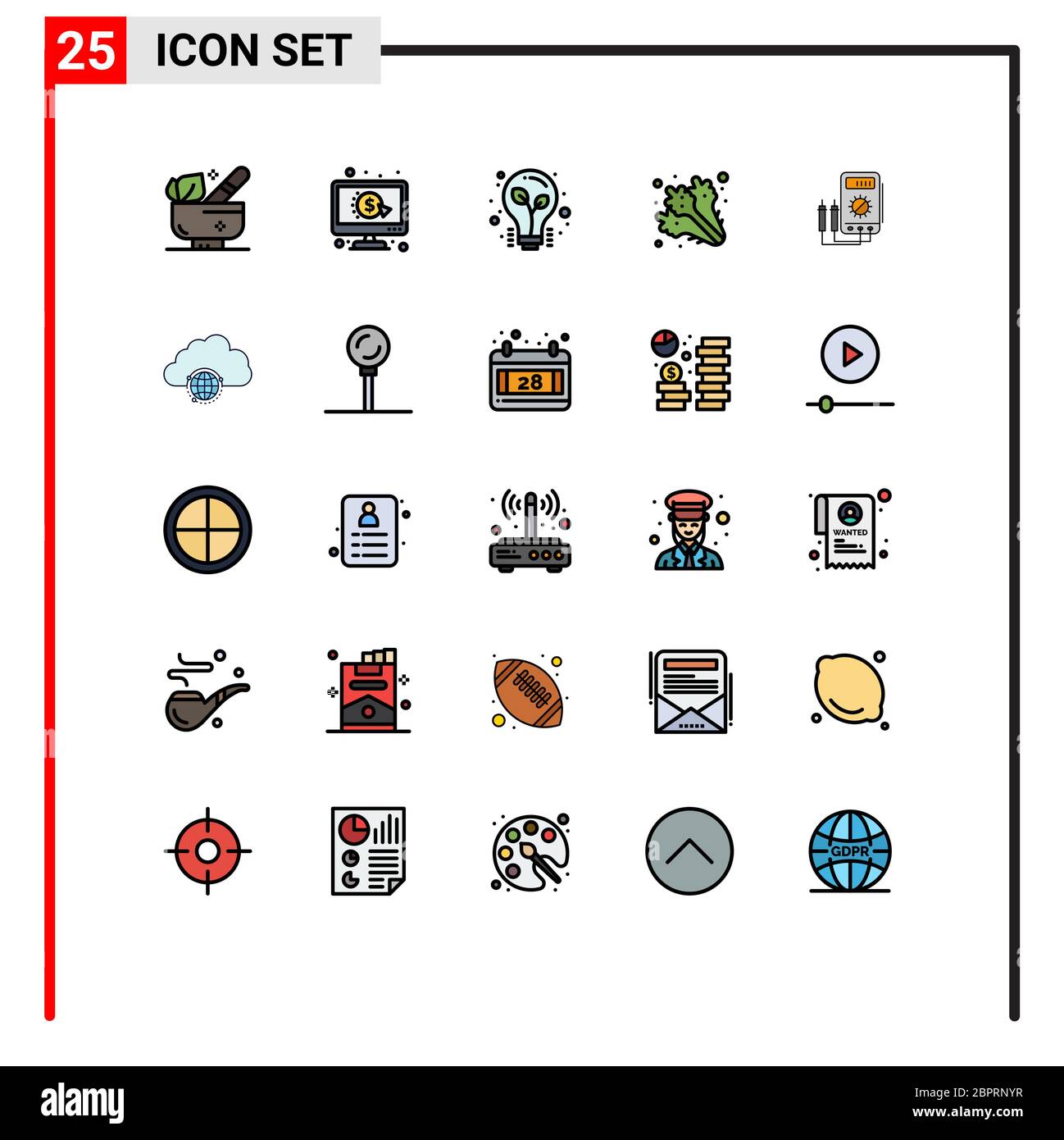 Light and healthy gastronomy Stock Vector Images - Alamy