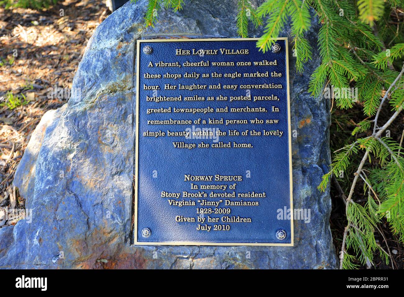 Plaque Stony Brook Long Island new York Stock Photo - Alamy