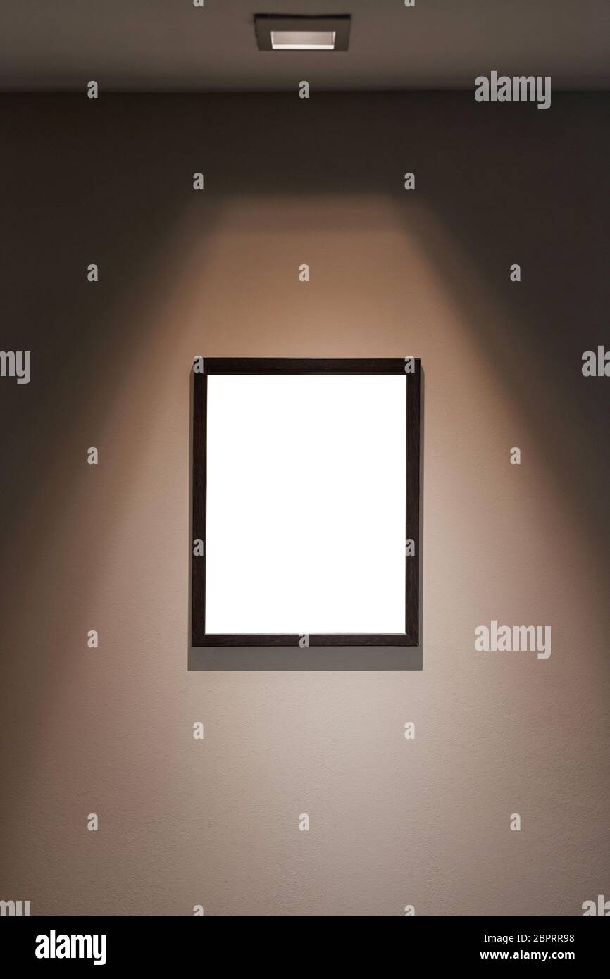 Empty picture frame on white background Stock Photo - Alamy