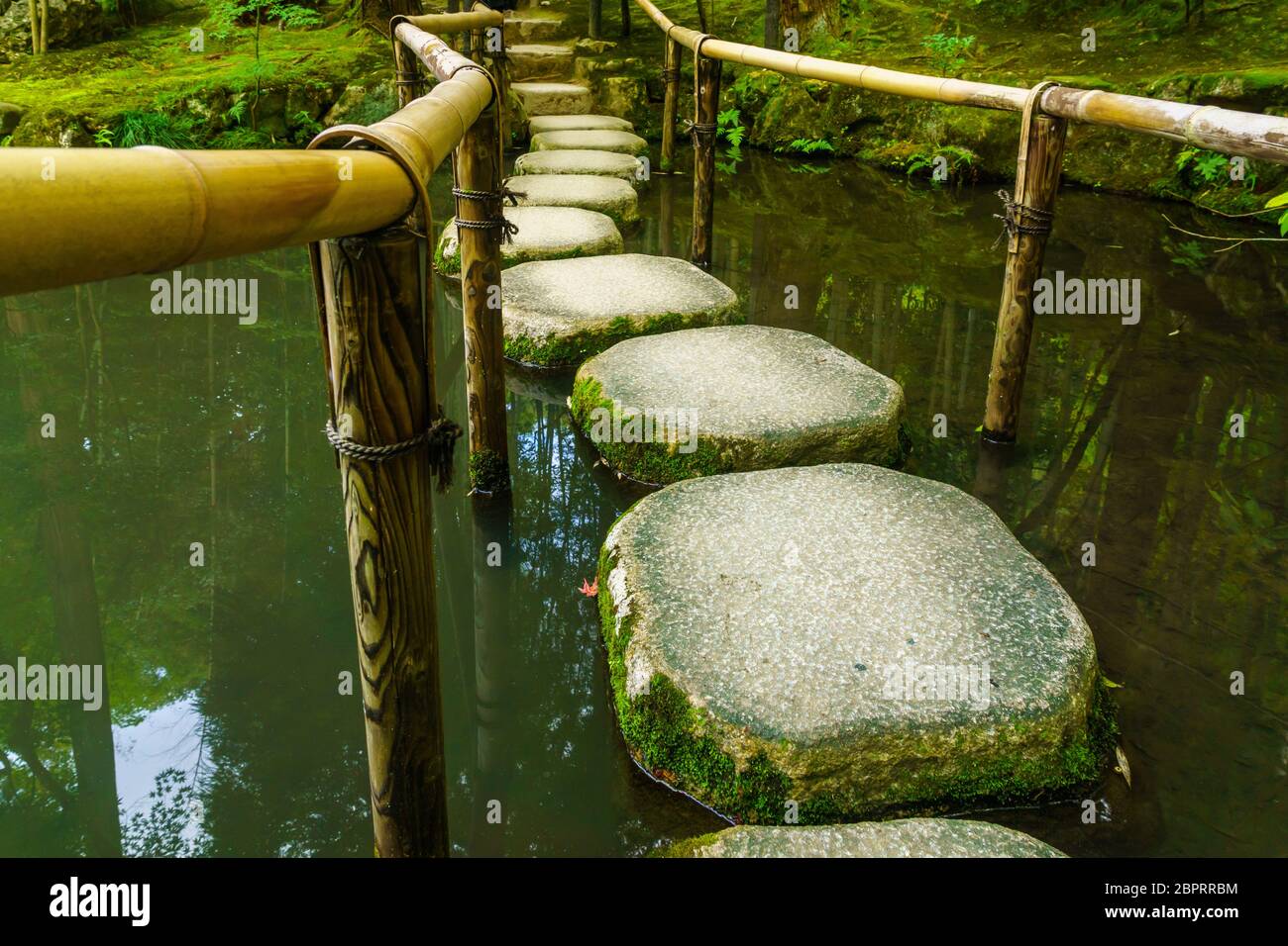 View of Japanese Garden of the Tenju-an Temple, in Kyoto, Japan Stock ...