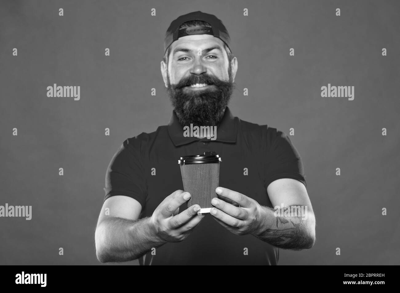 Good morning barista man Black and White Stock Photos & Images - Alamy