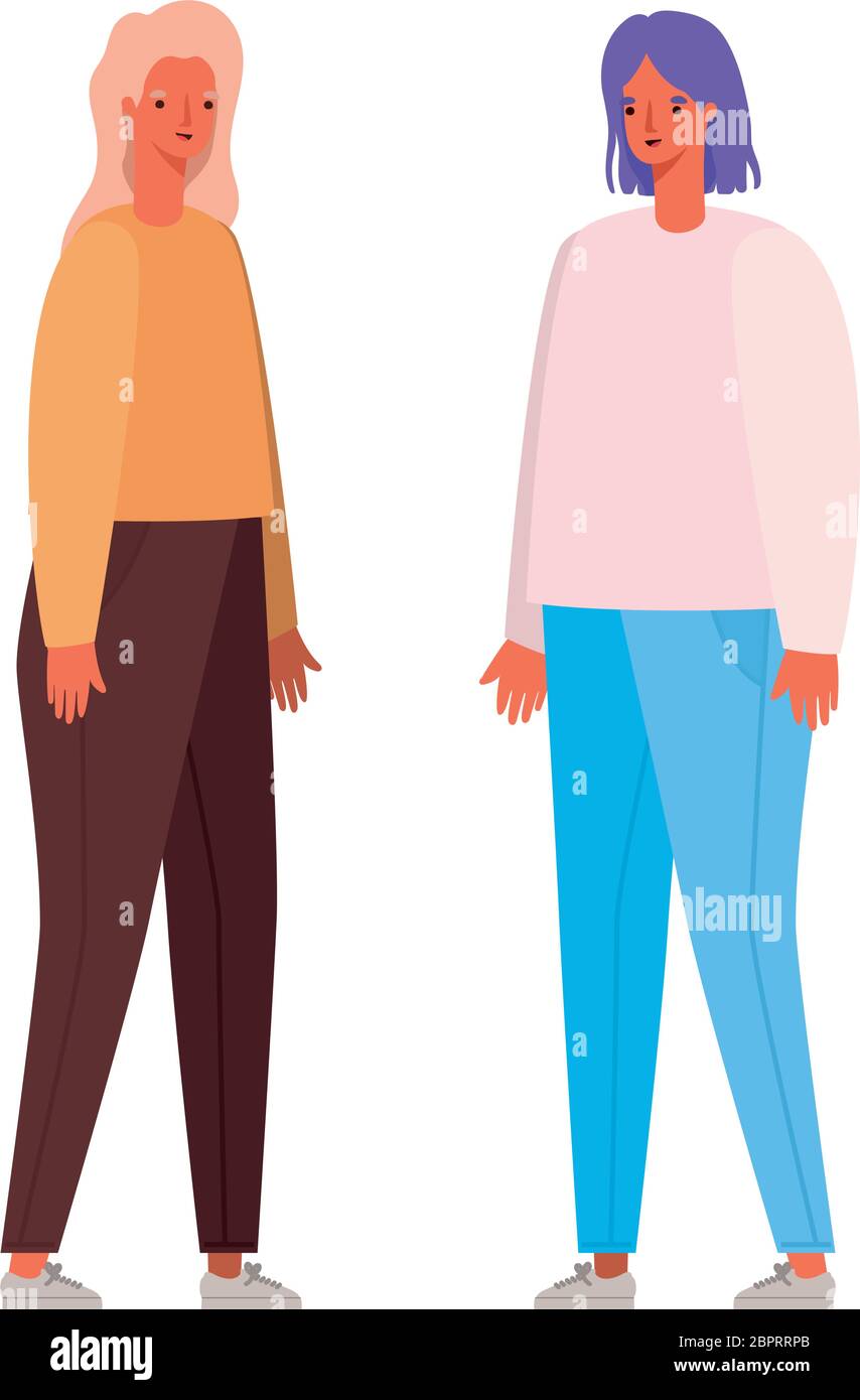 women avatars cartoons vector design Stock Vector Image & Art - Alamy