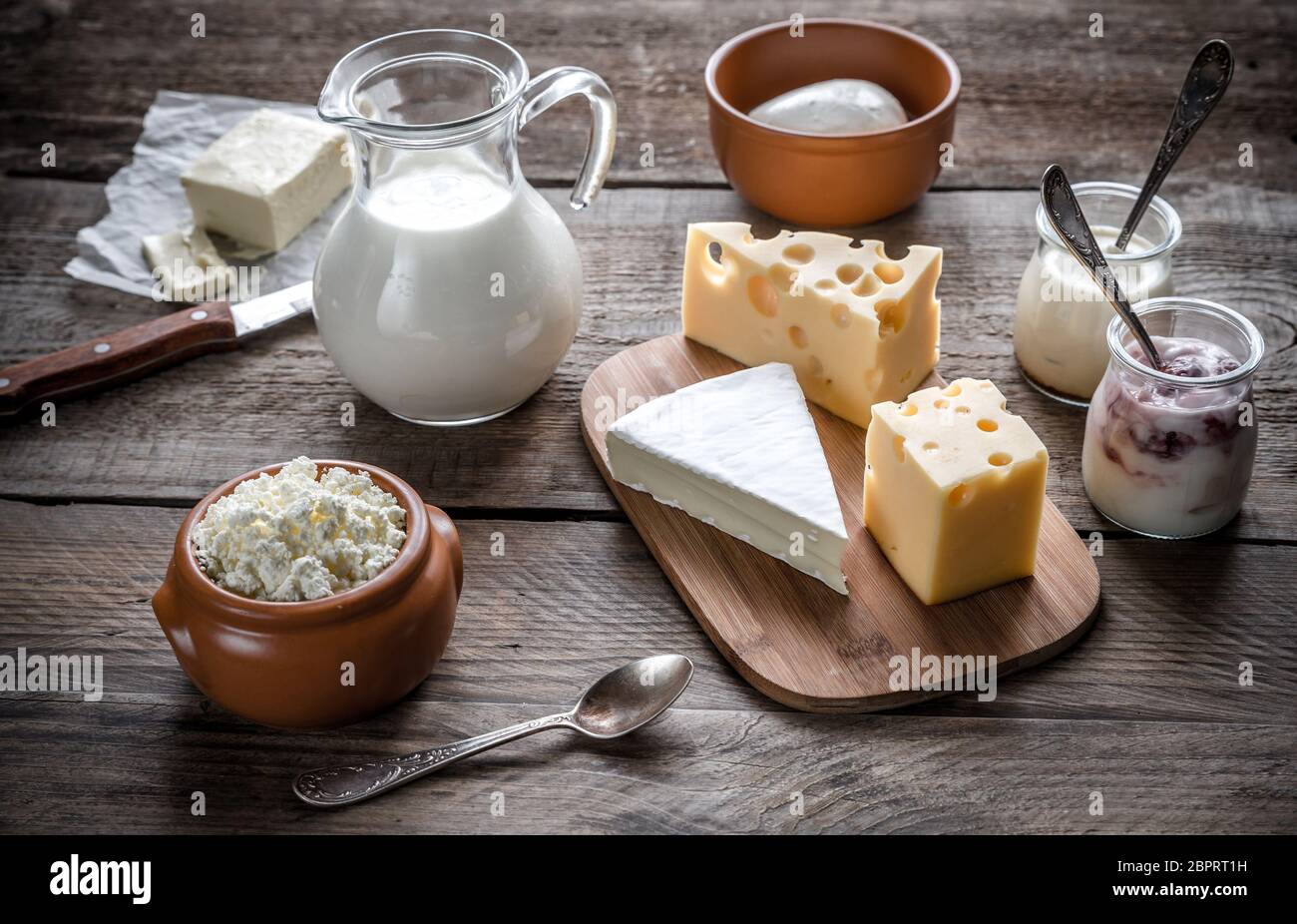 Assortment of dairy products Stock Photo - Alamy