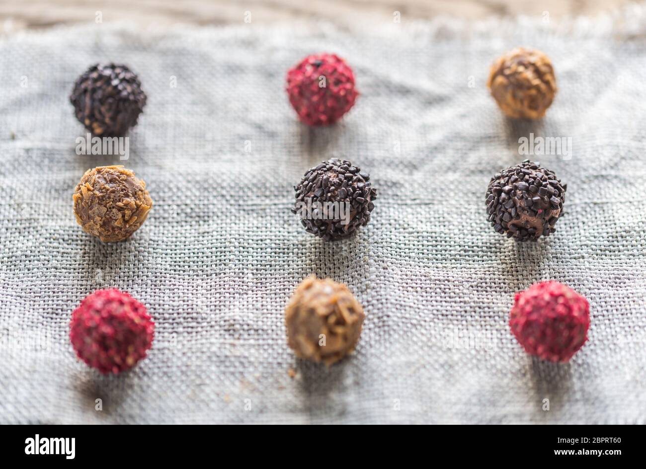 Exclusive truffles: top view Stock Photo - Alamy