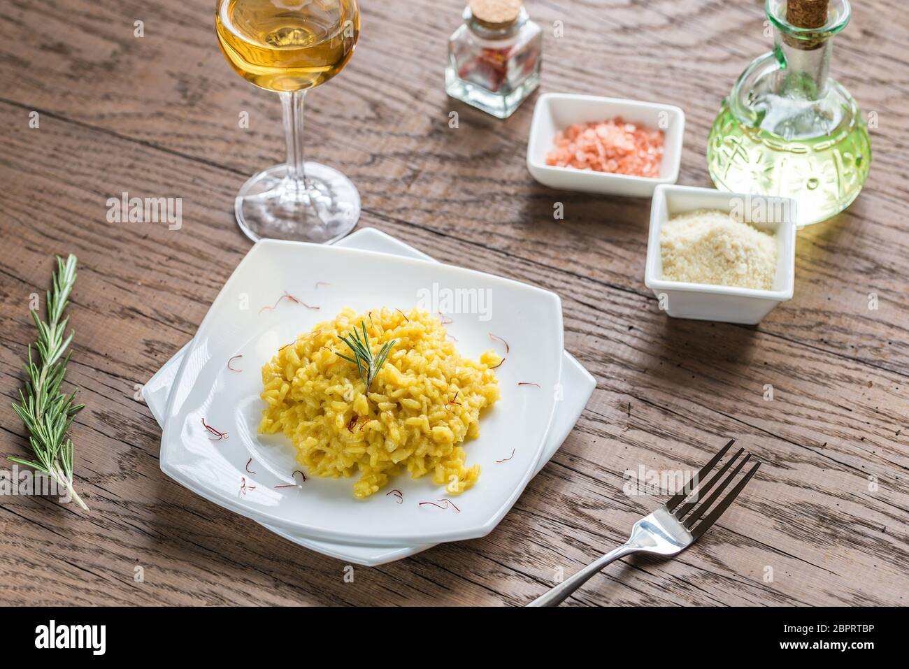 Risotto with saffron Stock Photo - Alamy