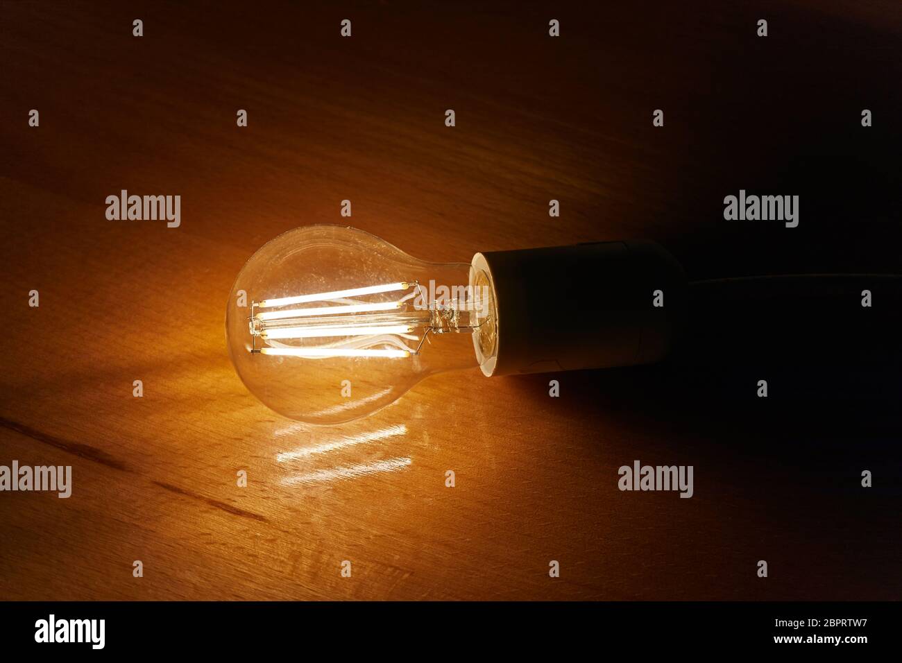 Bright lightbulb led filament type Stock Photo - Alamy
