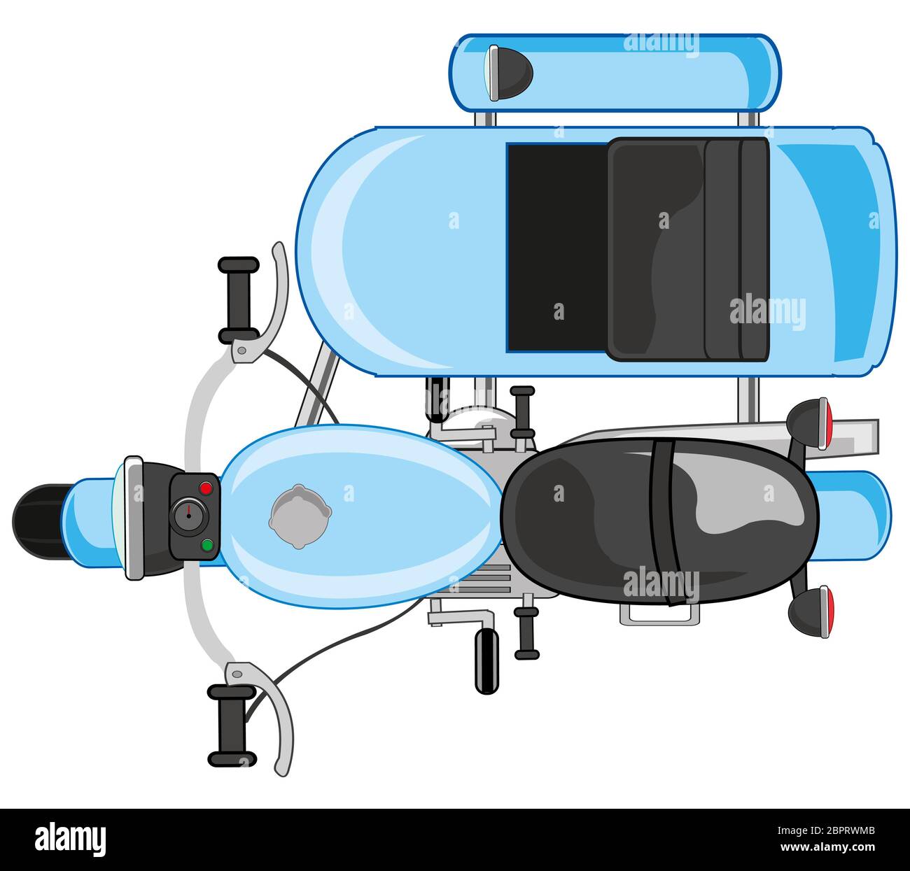 Vector illustration of the transport facility motorcycle with passenger ...