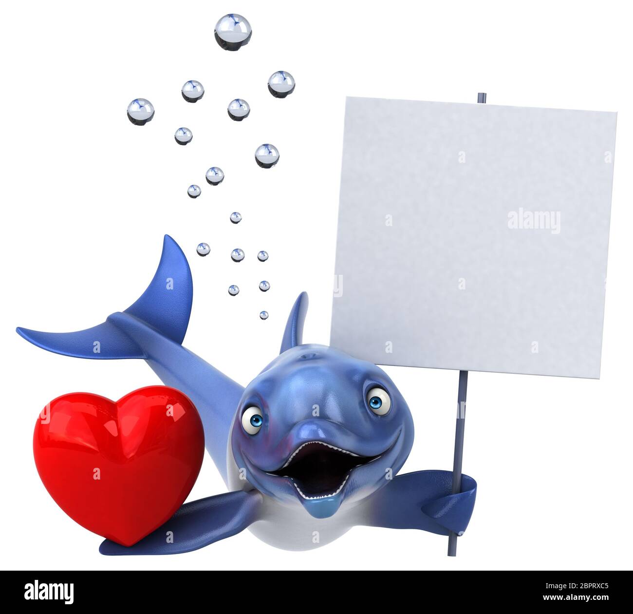 Cute cartoon dolphin heart hi-res stock photography and images - Alamy