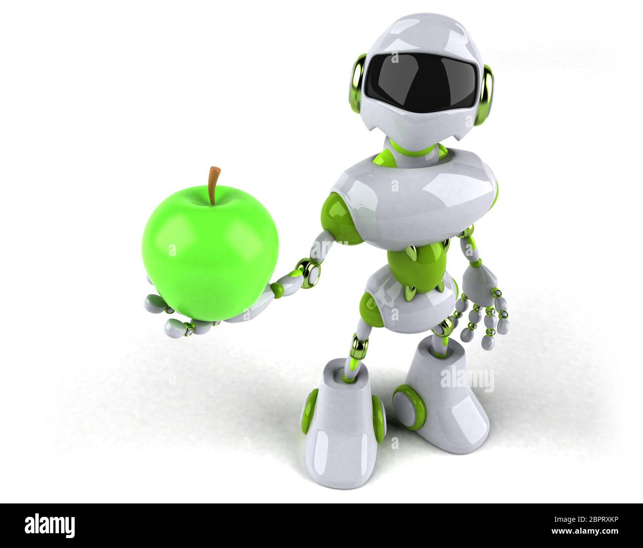 Green robot - 3D Illustration Stock Photo - Alamy
