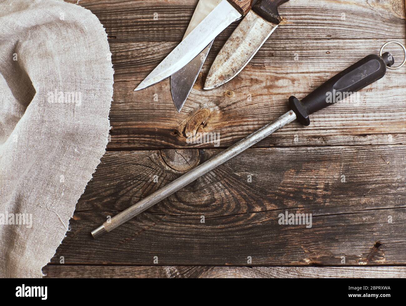 Sharpening knife rustic hi-res stock photography and images - Alamy