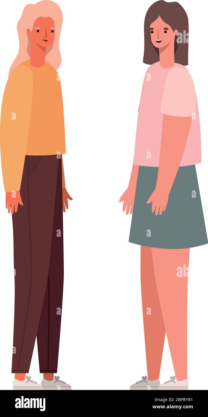 women avatars cartoons vector design Stock Vector Image & Art - Alamy
