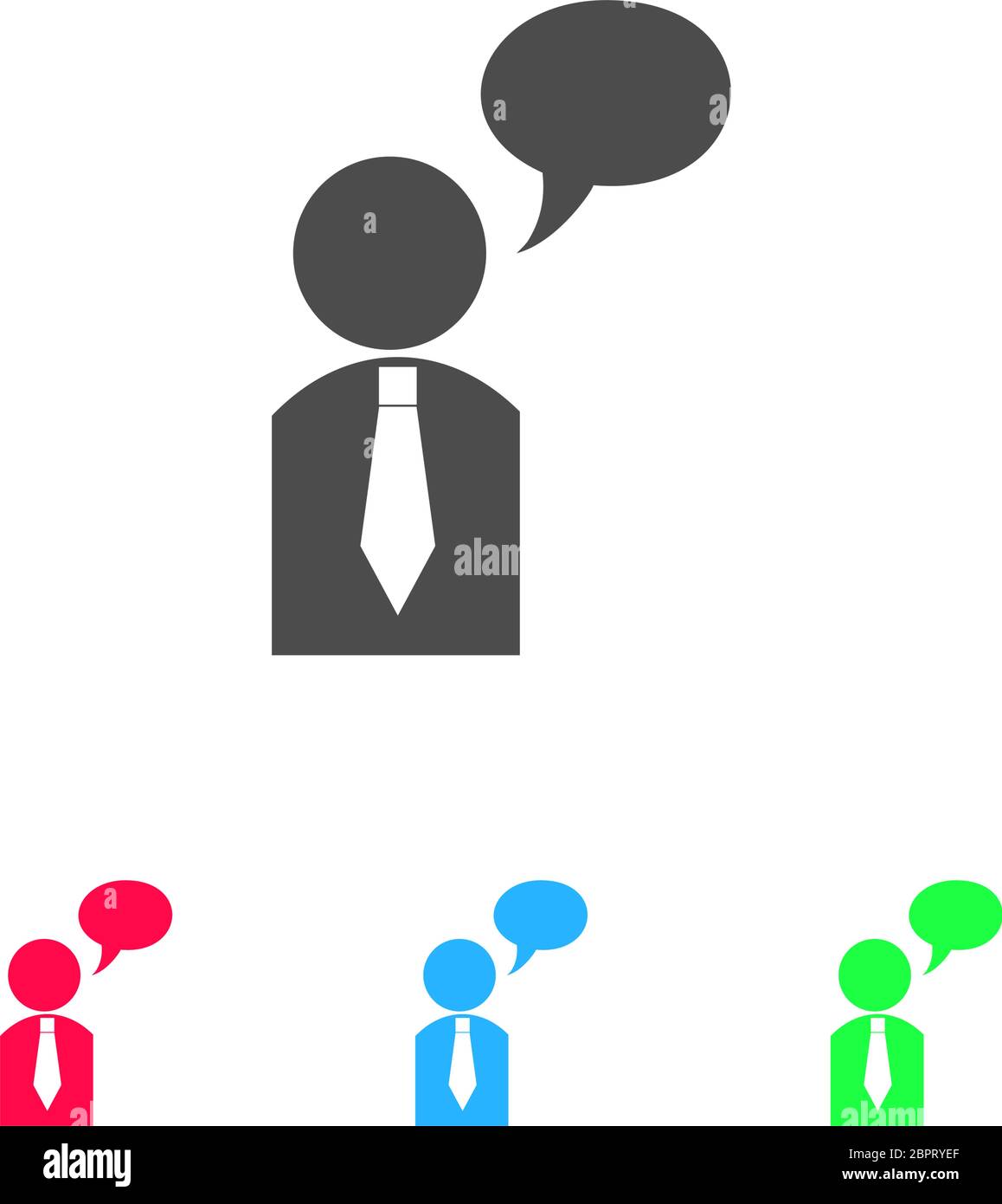 Dialog icon flat. Color pictogram on white background. Vector ...