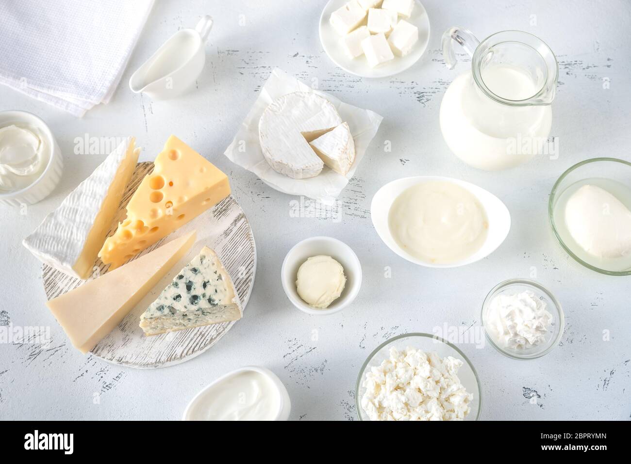 Assortment of dairy products Stock Photo - Alamy