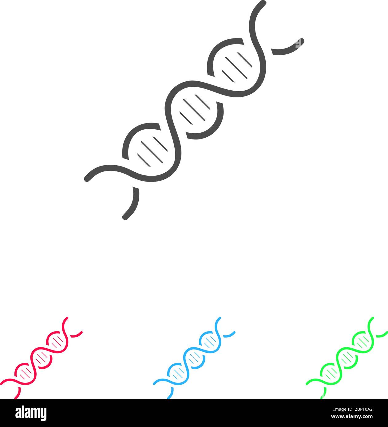 DNA icon flat. Color pictogram on white background. Vector illustration ...