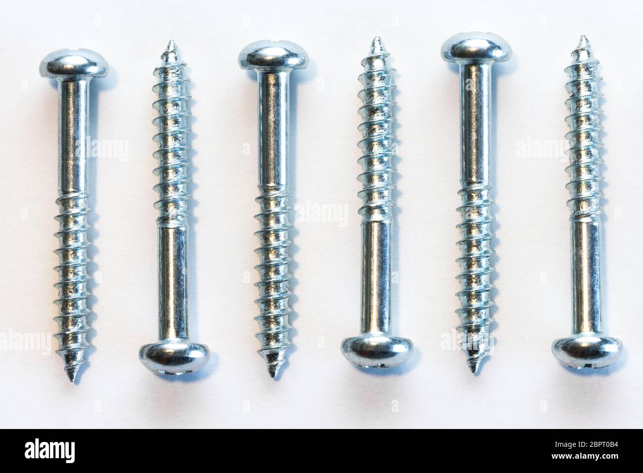 Screw Fasteners on a White Background Stock Photo - Alamy