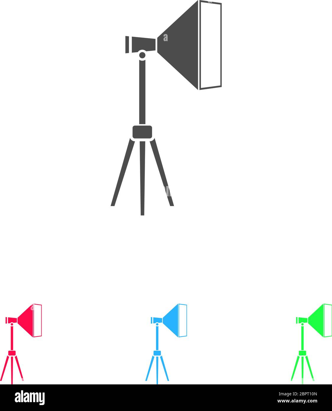 Studio lighting icon flat. Color pictogram on white background. Vector ...