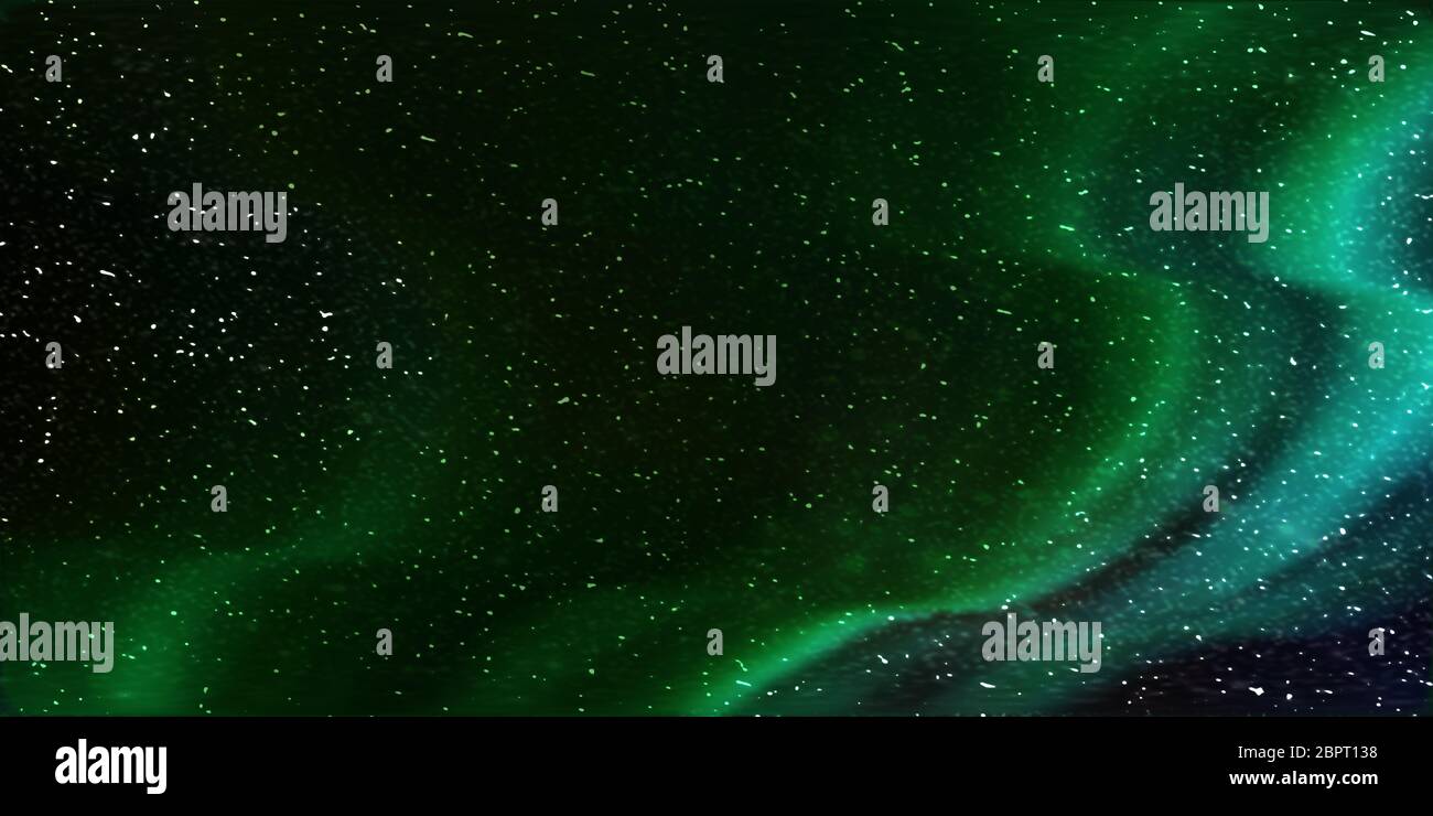 The 3d rendering of nice aurora with clear start behind it Stock Photo ...