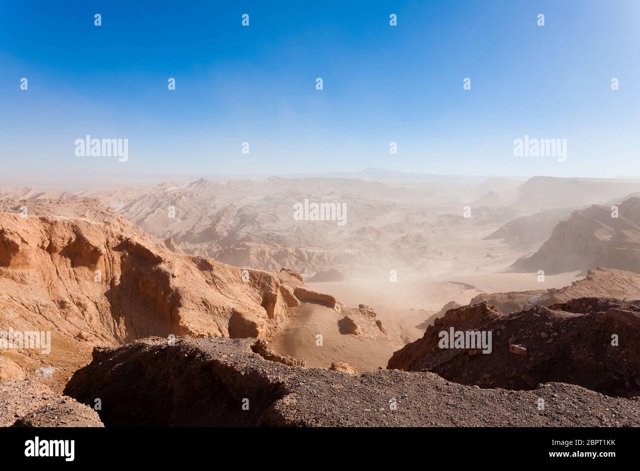 Valley of the Moon landscape, Chile. Chilean panorama. Valle de la Luna ...