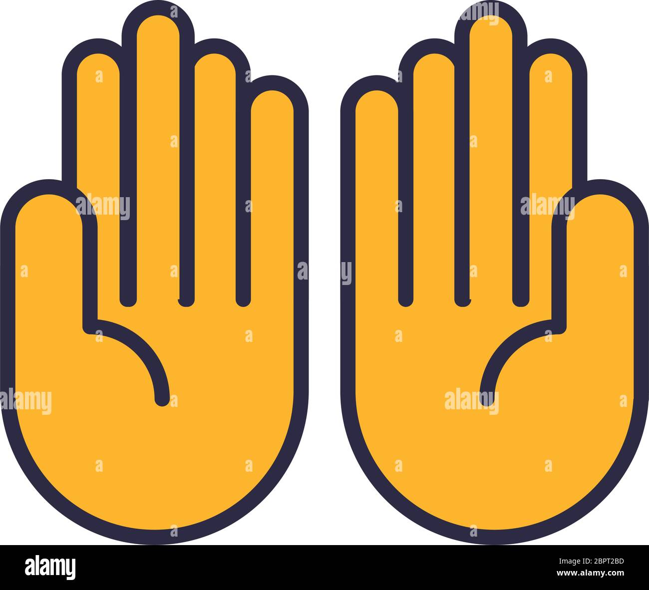 ten hands signal line style Stock Vector Image & Art - Alamy