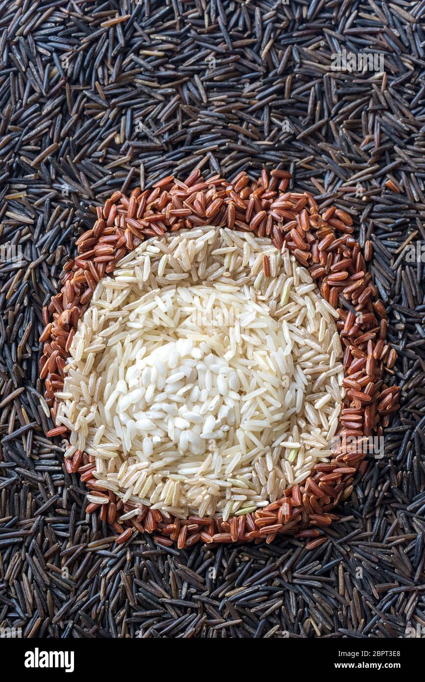 Different varieties rice view hi-res stock photography and images - Alamy