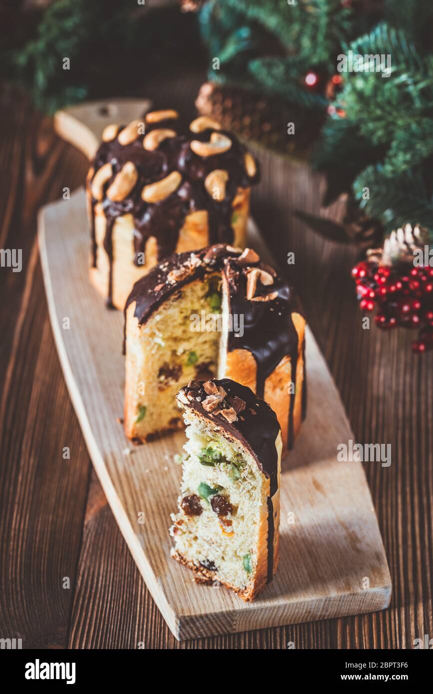 Cut panettone christmas tree hi-res stock photography and images - Alamy