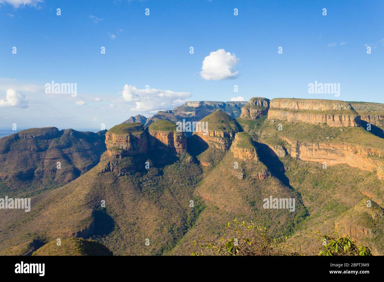 The Three Rondavels view from Blyde River Canyon, South Africa. Famous ...