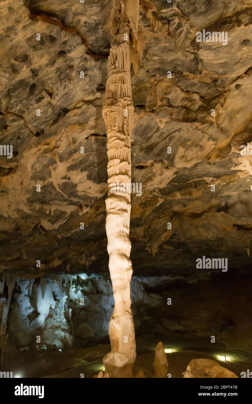 Inside view of Cango Caves in Oudtshoorn South Africa. African landmark ...