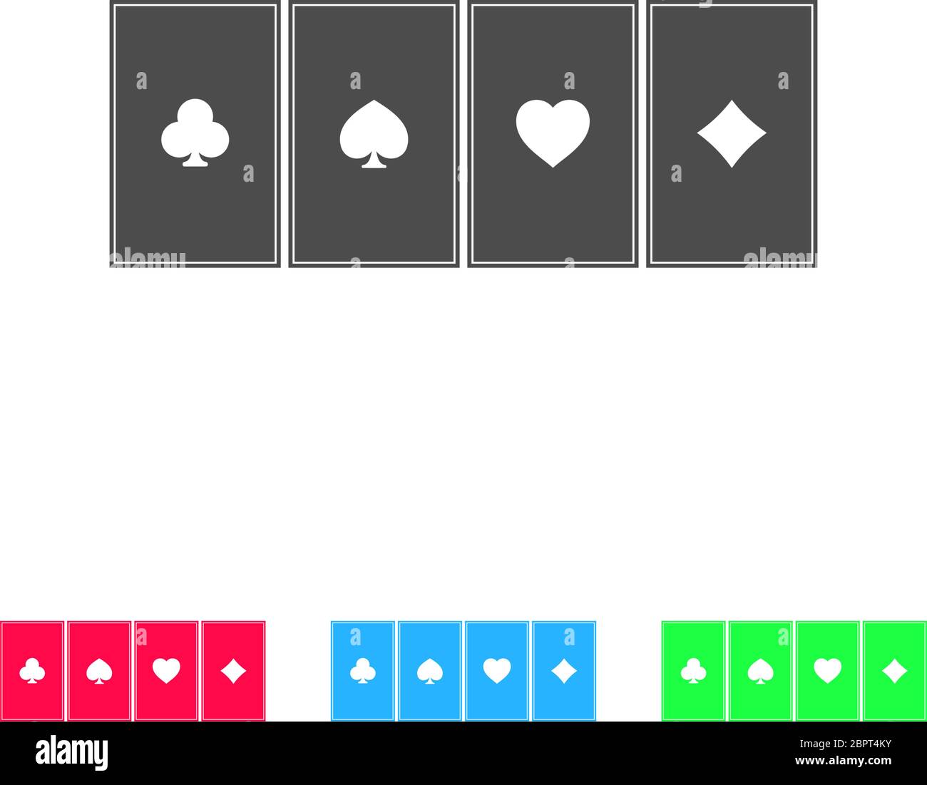 Poker icon flat. Color pictogram on white background. Vector ...