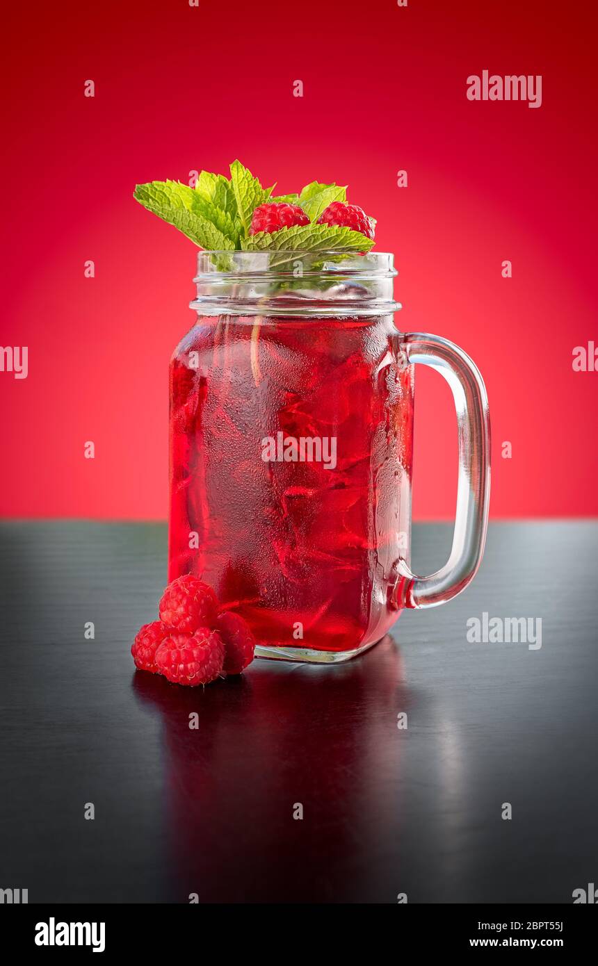 Homemade Berry Ice Tea Stock Photo - Alamy