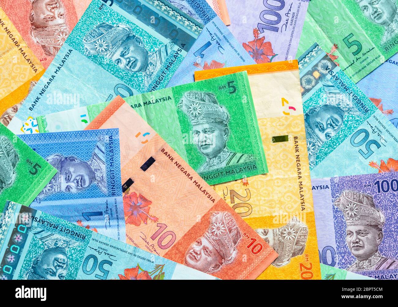 Malaysia Currency Of Malaysian Ringgit Banknotes Background Paper