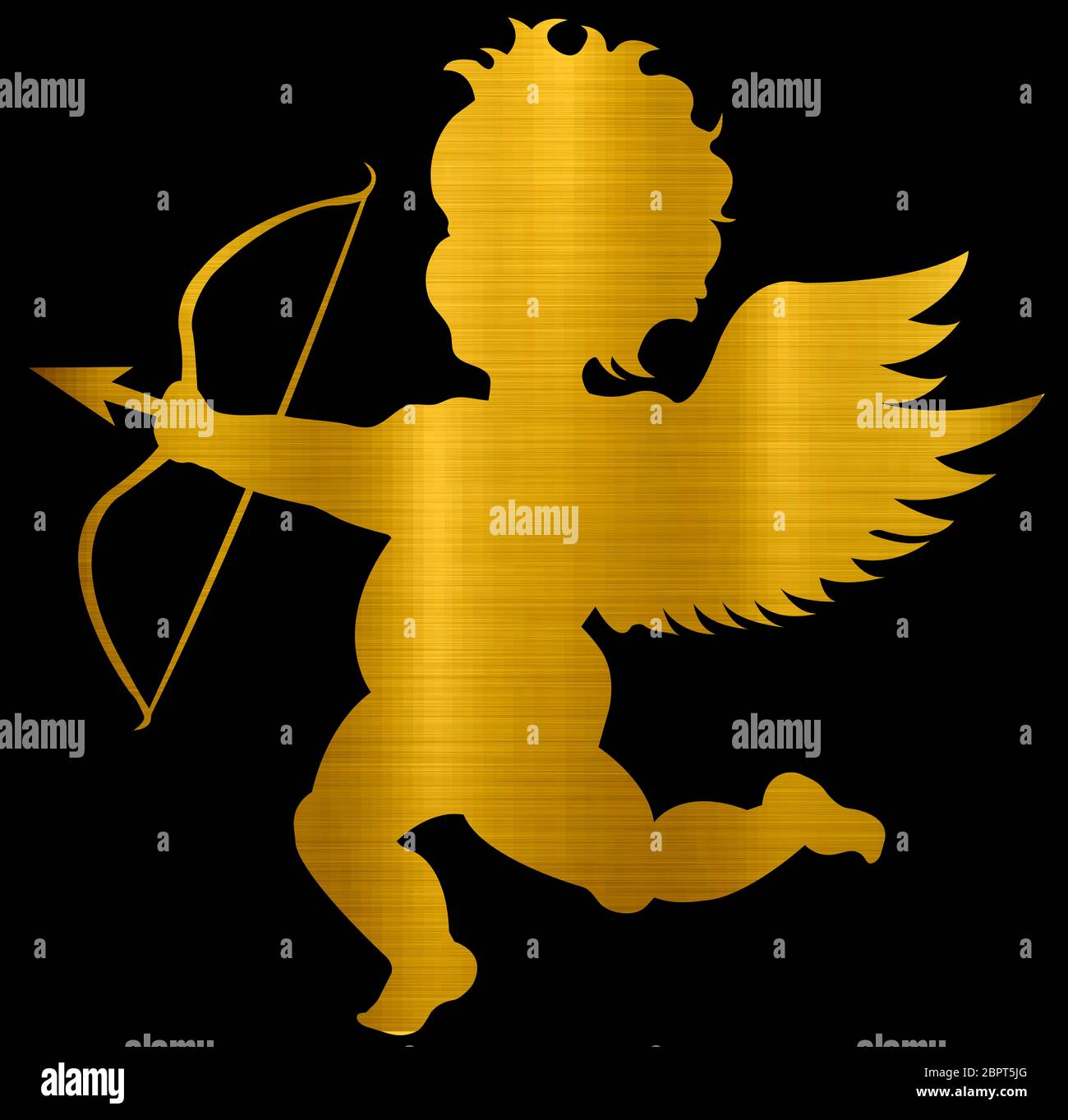 Cupid with golden wings hi-res stock photography and images - Alamy