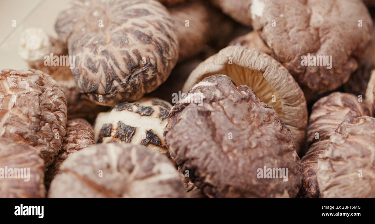 Stack of Dry mushroom Stock Photo - Alamy