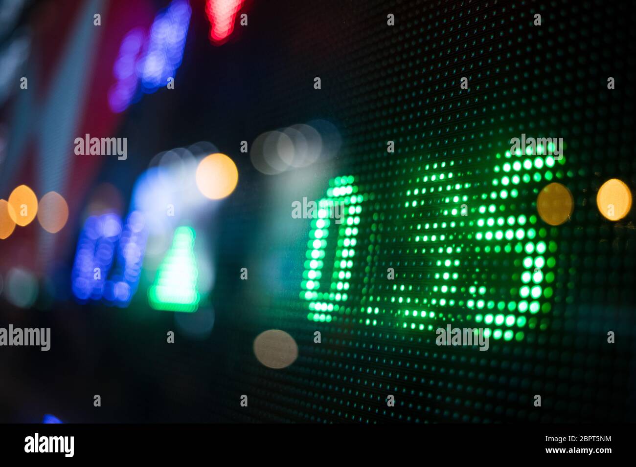 Stock market price display Stock Photo - Alamy