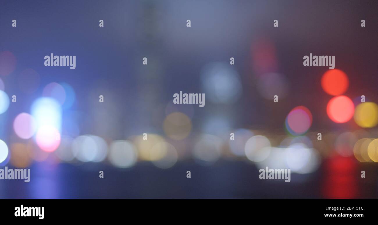 Blur of city at night Stock Photo - Alamy