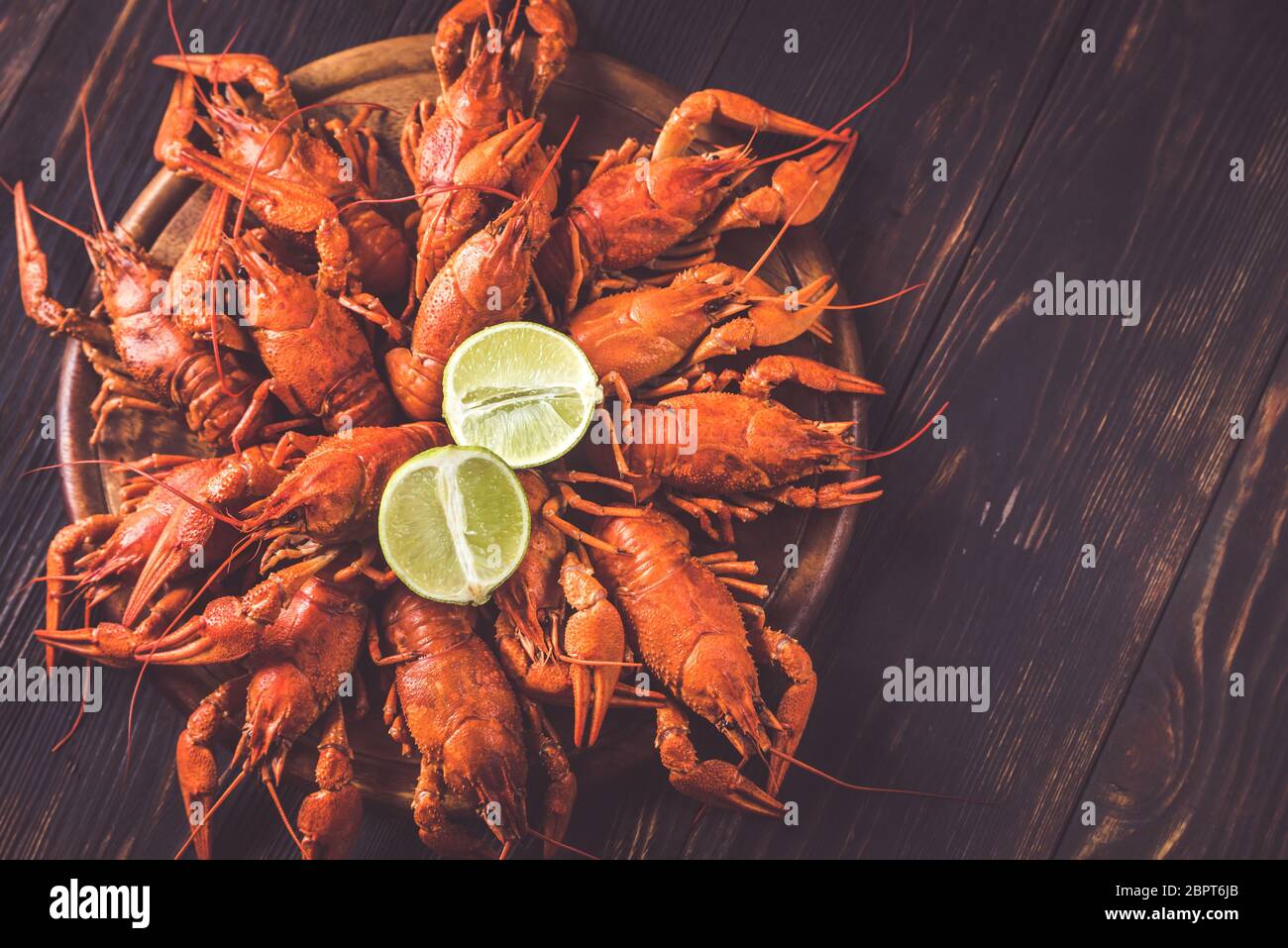 Boiled crayfish: top view Stock Photo - Alamy