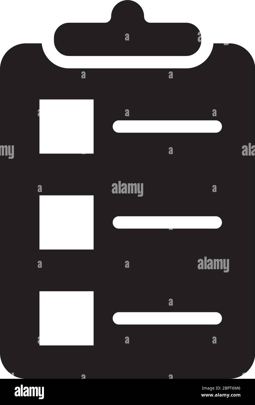 clipboard checklist silhouette style icon Stock Vector Image & Art - Alamy