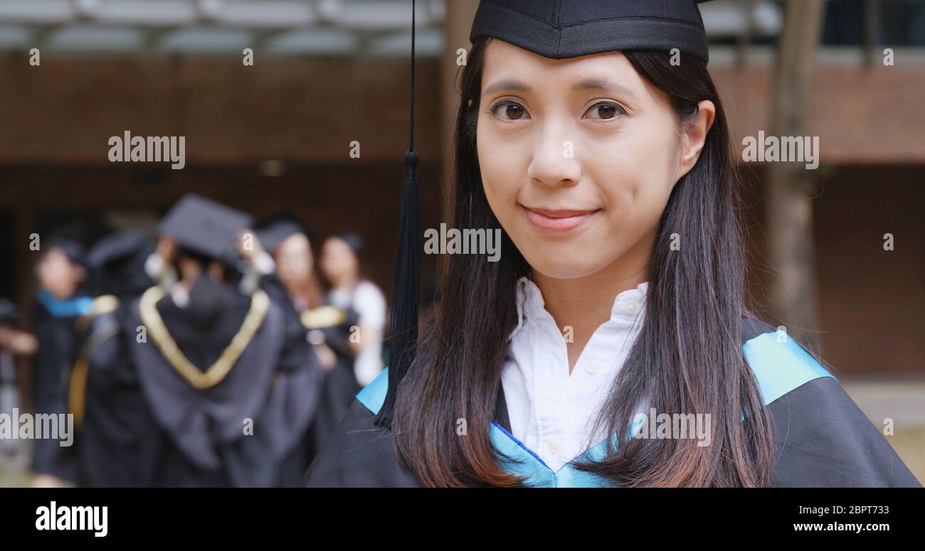 Young woman get graduation Stock Photo - Alamy