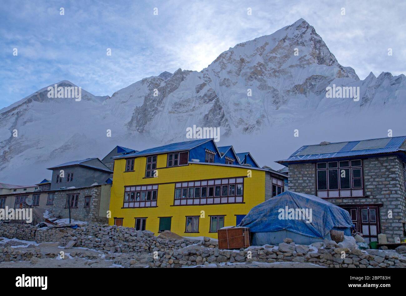 Gorak Shep, the final village before trekkers arrive at Everest Base ...