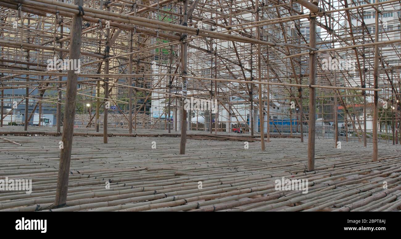 Chinese opera performance Bamboo scaffold Stock Photo - Alamy