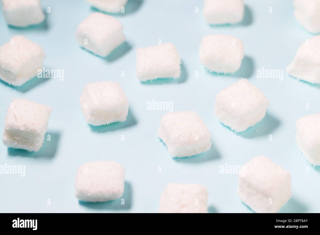 Blue marshmallow candy Stock Photo - Alamy