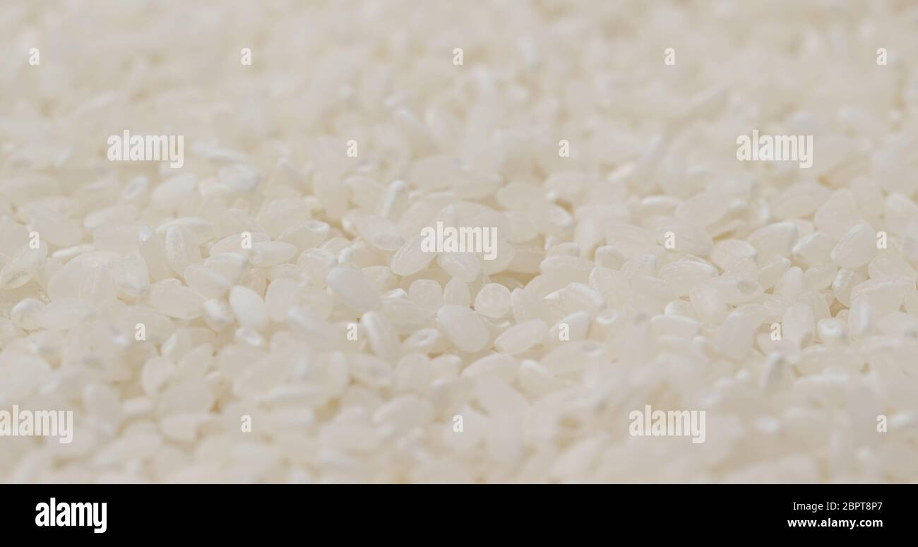 White uncooked rice Stock Photo - Alamy