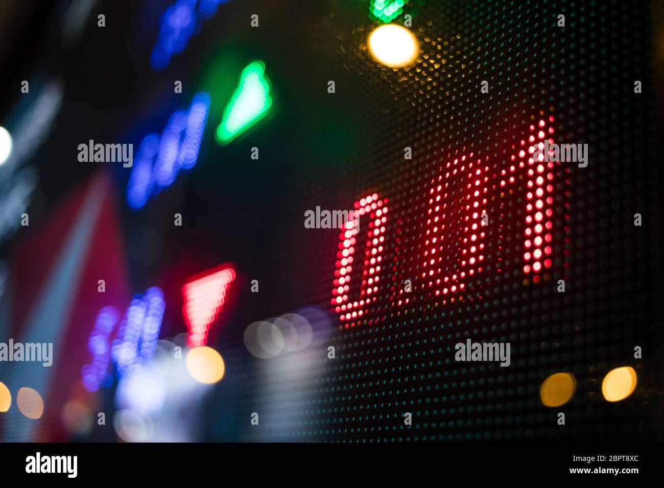Stock market price display Stock Photo - Alamy