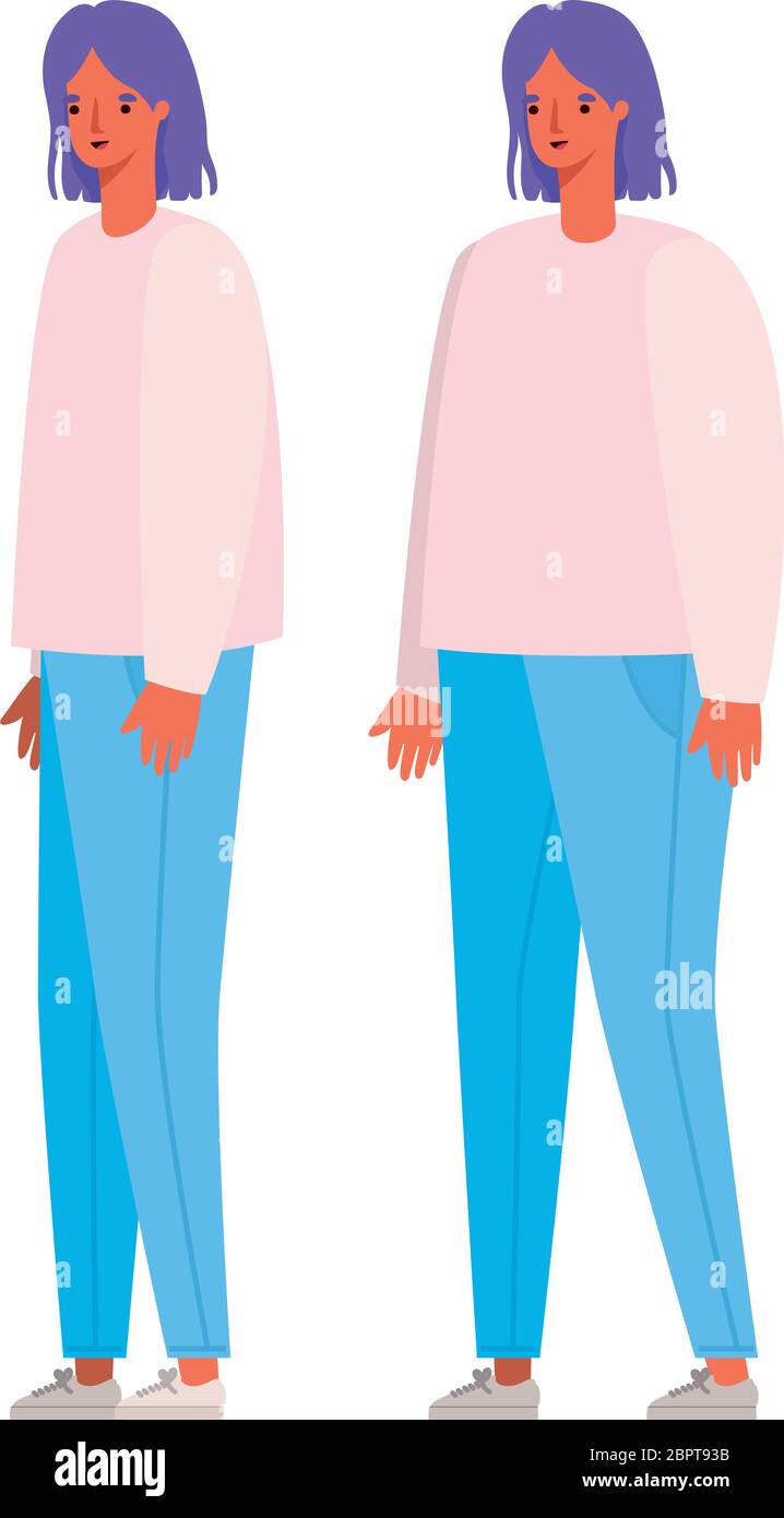 women avatars cartoons vector design Stock Vector Image & Art - Alamy