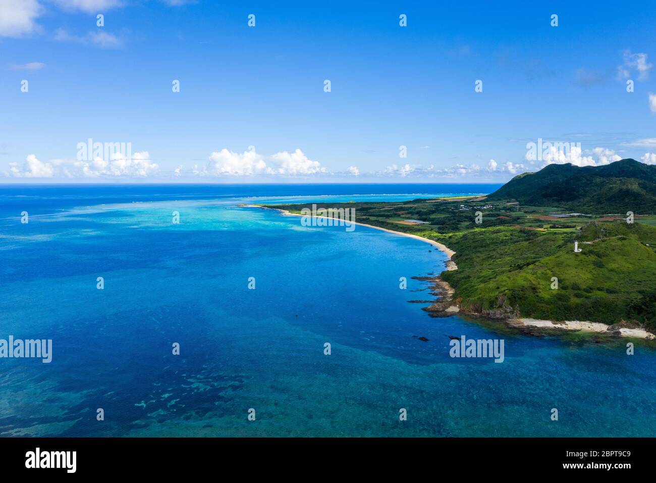 Top view of Tropical lagoon of Ishigaki island Stock Photo - Alamy