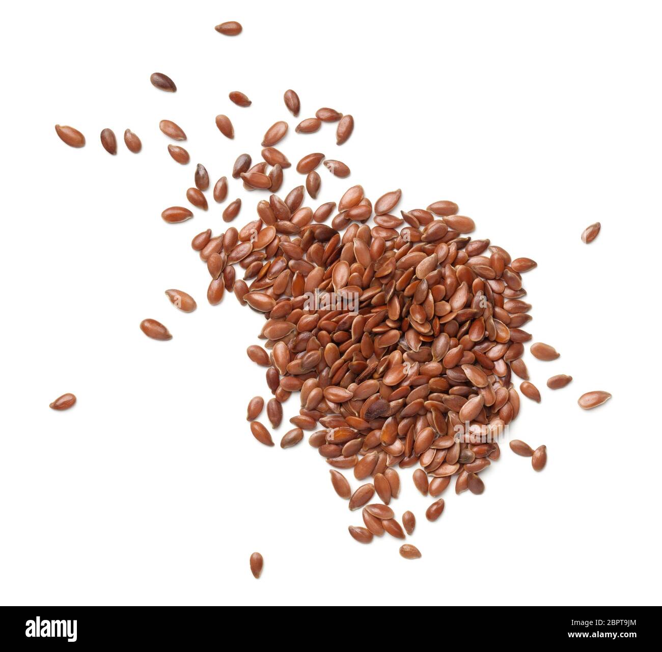 Linseeds isolated on white background. Top view Stock Photo - Alamy