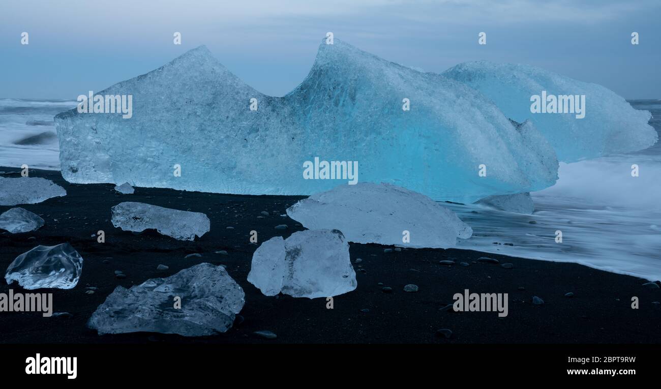 Iceberg at Diamond Beach Joekulsarlon, Iceland Stock Photo - Alamy