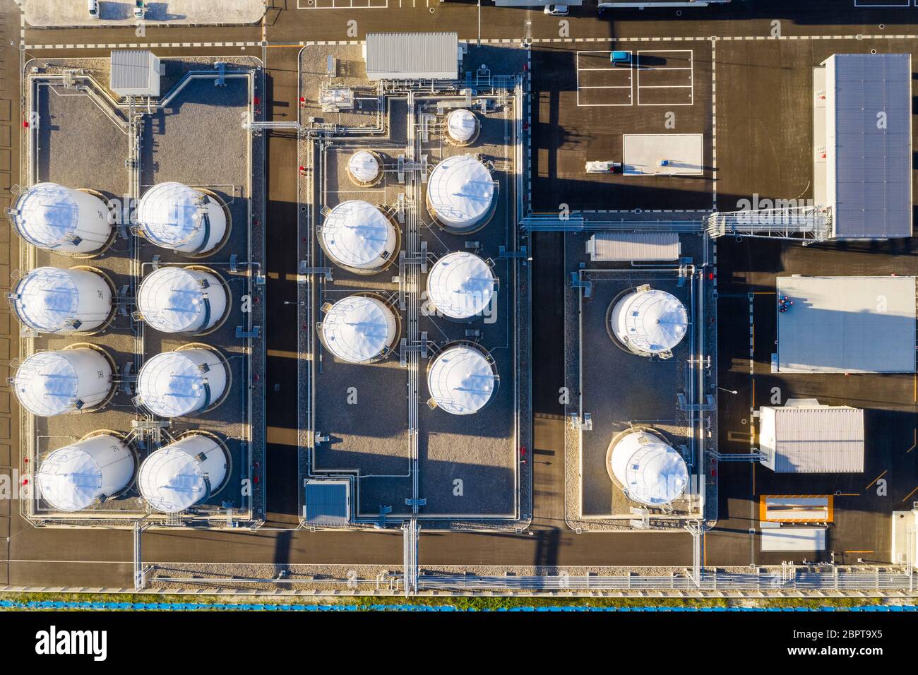 Cooling tower drone view factory hi-res stock photography and images ...